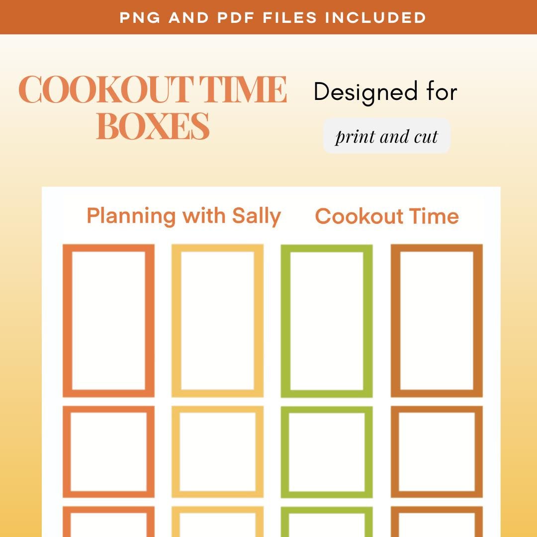 Cookout Time Box Stickers! PRINTABLE Instant Download! Multiple Sizes ...