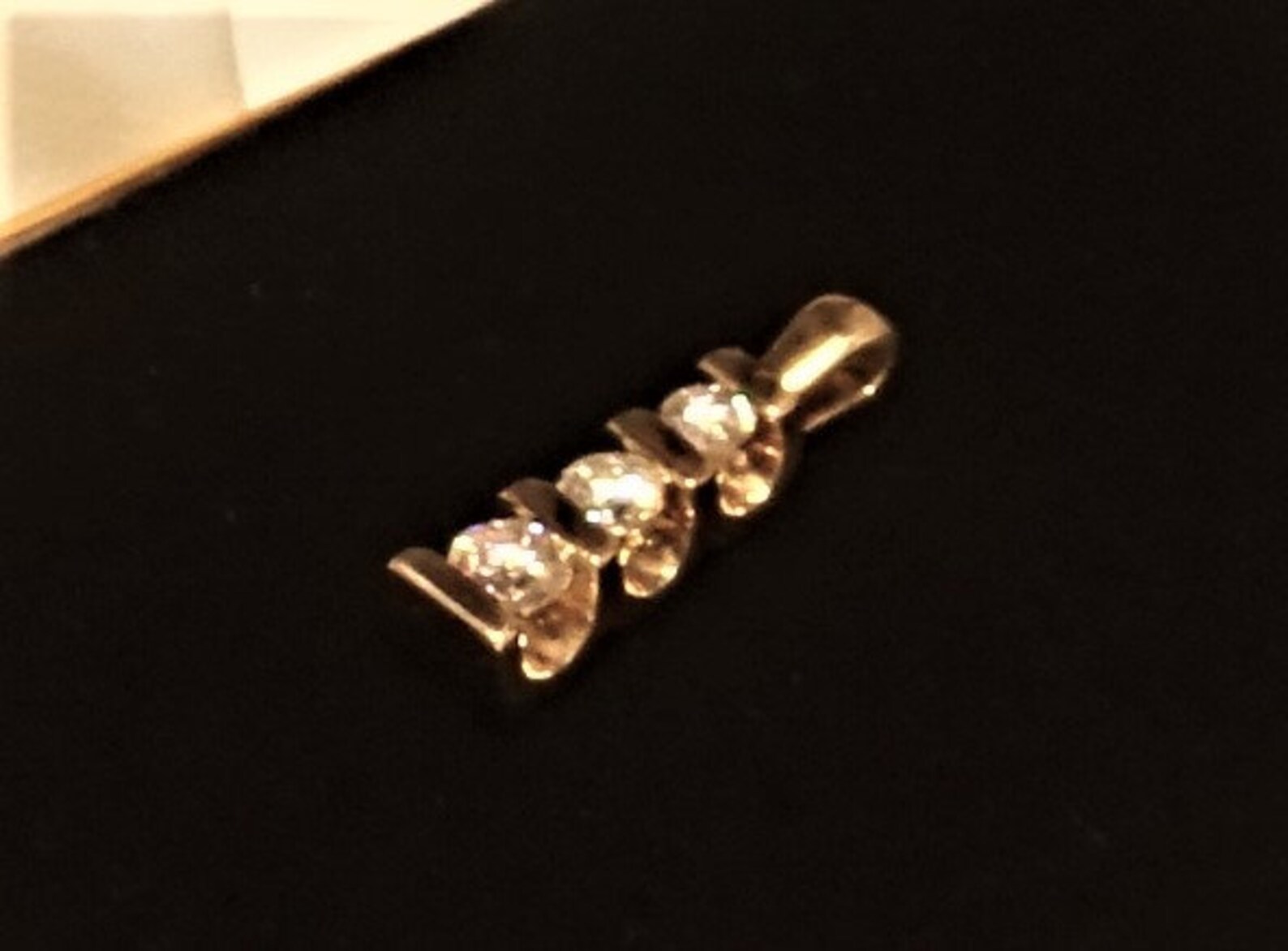 14K Gold and .44 Carat Total Weight Diamond Pendant 2.6 Grams | Etsy