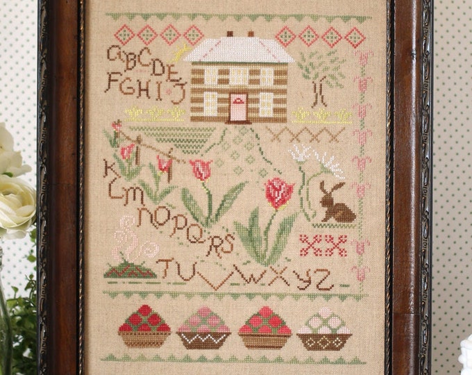 October House Fiber Arts Tulip Cottage Cross Stitch Pattern ~ October ...
