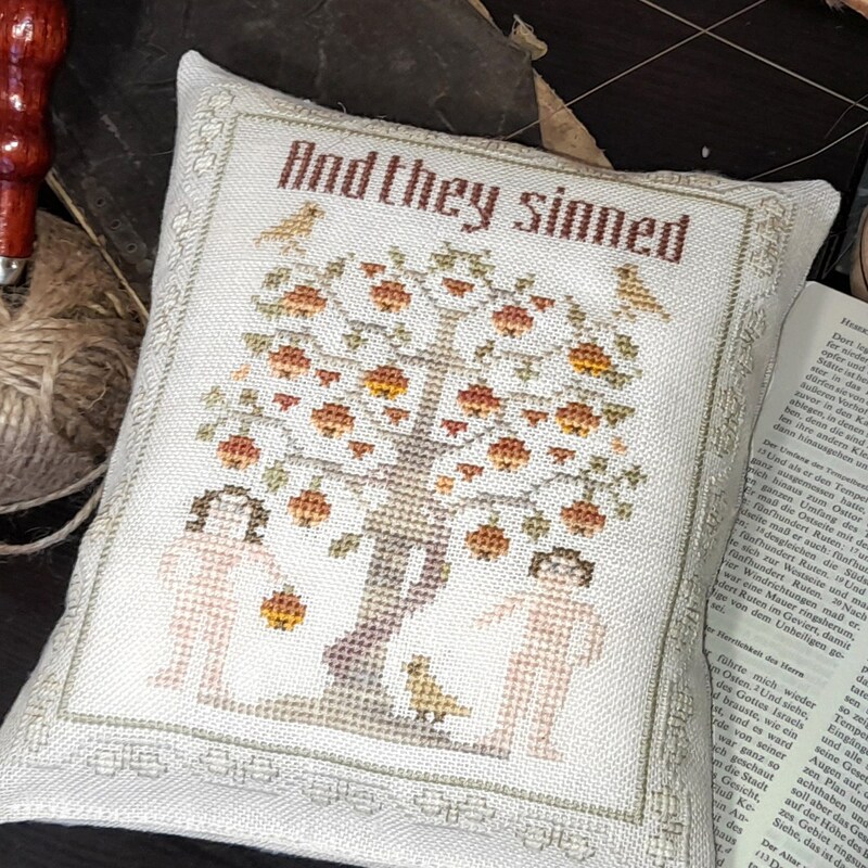 Adam and Eve Sampler - Etsy