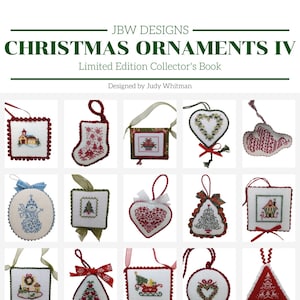 JBW Designs CHRISTMAS Ornaments IV Cross Stitch Pattern - Christmas Cross Stitch ~ Judy Whitman ...