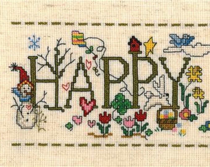 Imaginating HAPPY EVERYTHING Cross Stitch PATTERN - Etsy