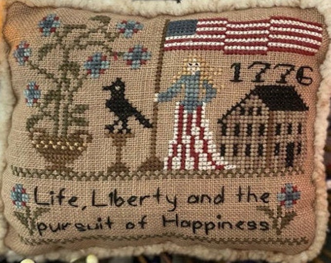 Mani Di Donna FLAG OF LIBERTY Cross Stitch Pattern ~ Patriotic Cross Stitch - Etsy