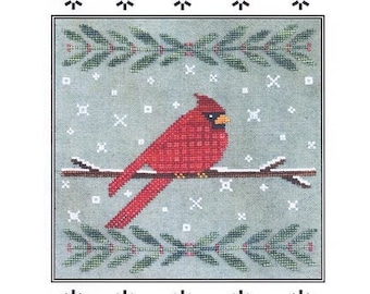 Wintertide Cardinal Cross Stitch Pattern Artful Offerings - Etsy