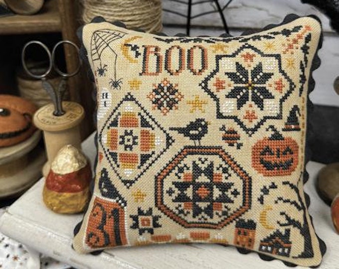 NEW! Primrose Cottage Stitches HALLOWEEN QUAKER Cross Stitch Pattern ...