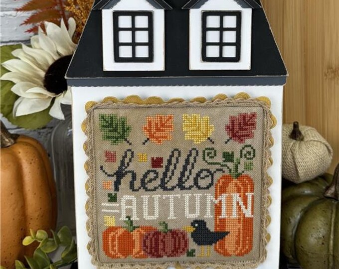 Erin Elizabeth Designs Hello Autumn Cross Stitch Chart ~ Fall Cross ...