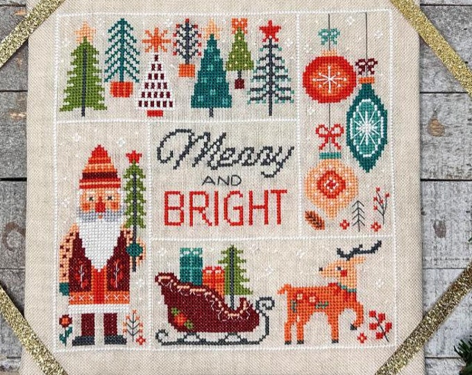Tiny Modernist ~ Merry & Bright Cross Stitch Pattern - Tiny Modernist ...