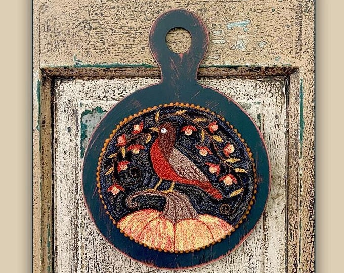 Teresa Kogut Bittersweet Bird Punch Needle Pattern ~ New Punch Needle ~ Teresa Kogut Punch ...