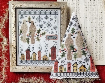 Hello From Liz Mathews FIFTH DAY of CHRISTMAS Cross Stitch | Etsy