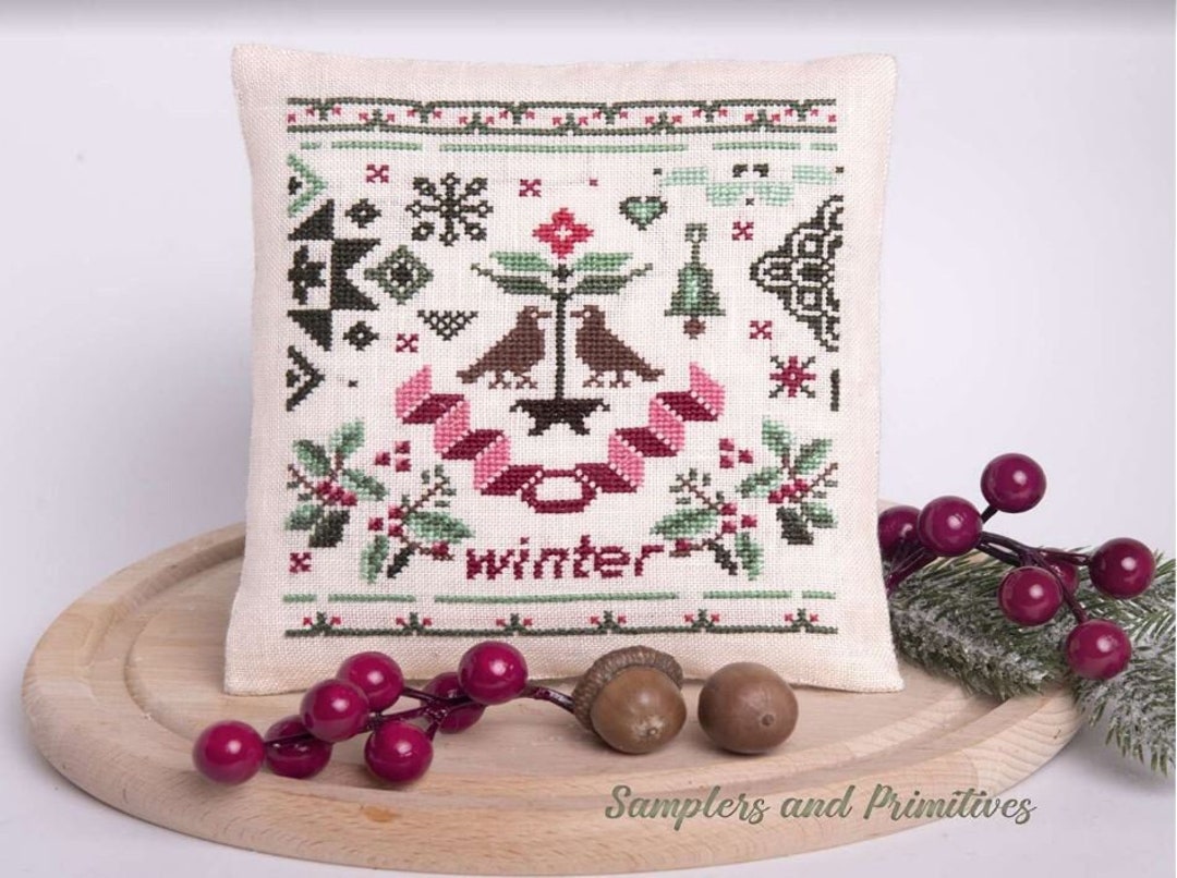 Samplers Primitives Holly Quaker PDF Cross Stitch Pattern ~ Instant ...