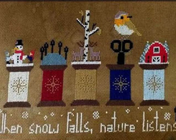 Twin Peak Primitives STITCHING WINTER Cross Stitch Pattern - Winter ...