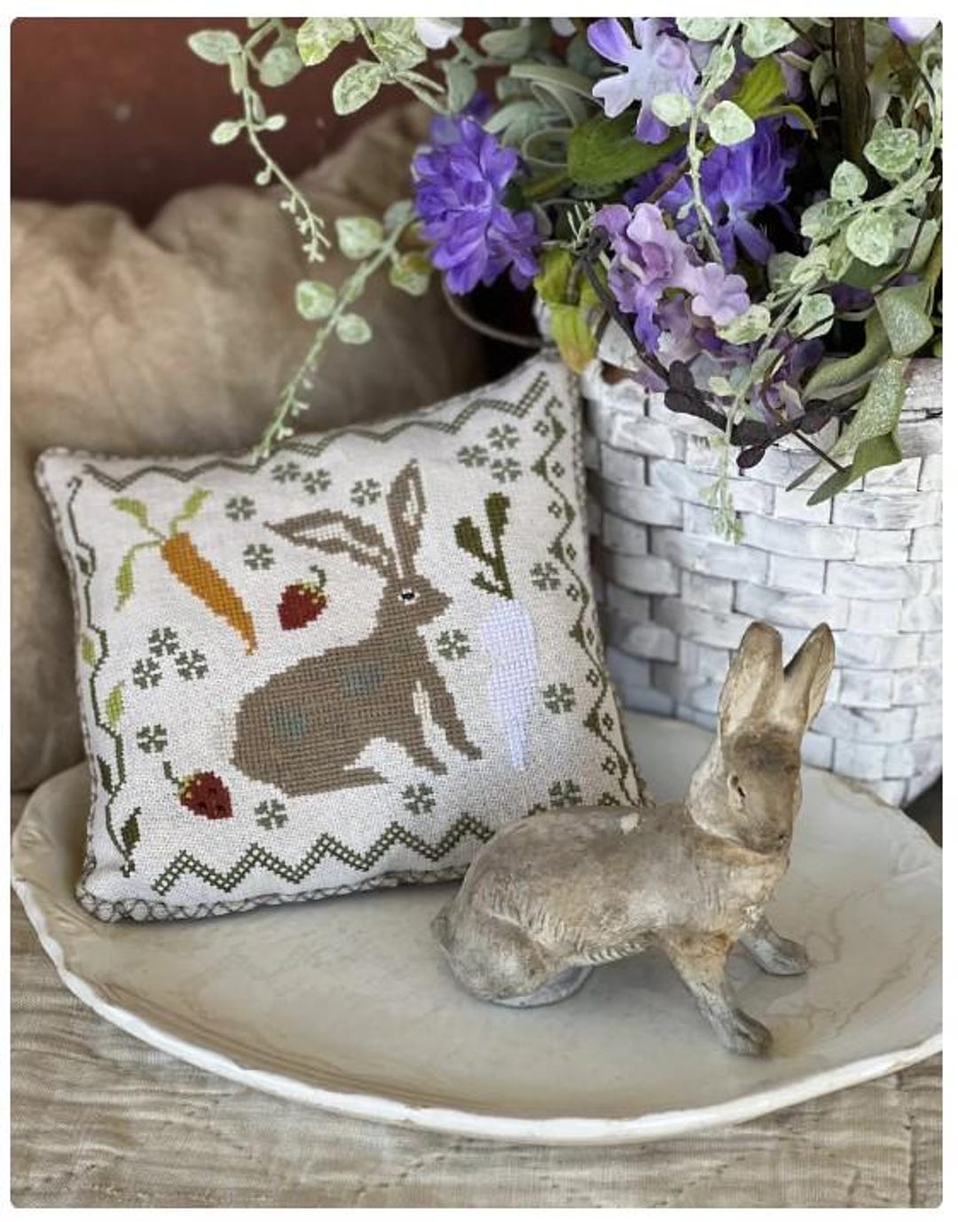 NEW! Notforgotten Farm Cross Stitch ~ Brown Bunny Cross Stitch Pattern ...