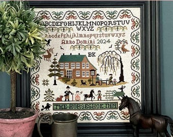 NEW Brenda Keyes the Sampler Company Abigail Markham Cross Stitch Chart ...