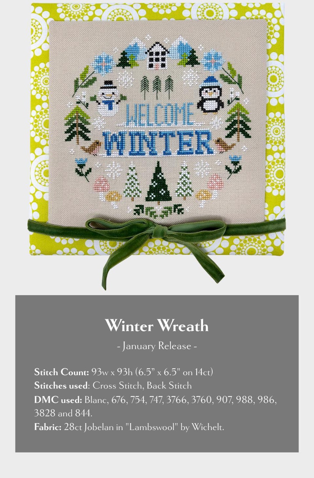 Tiny Modernist Welcome Winter Cross Stitch Series Tiny Modernist Cross Stitch Winter Cross ...