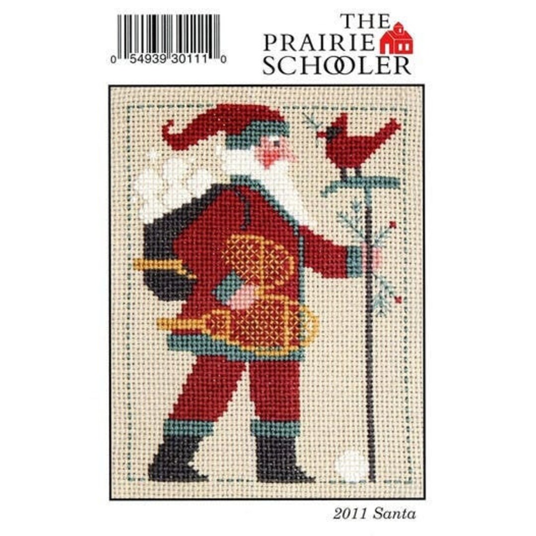 PRAIRIE SCHOOLER SANTA 2011 Cross Stitch Pattern - Christmas Cross ...