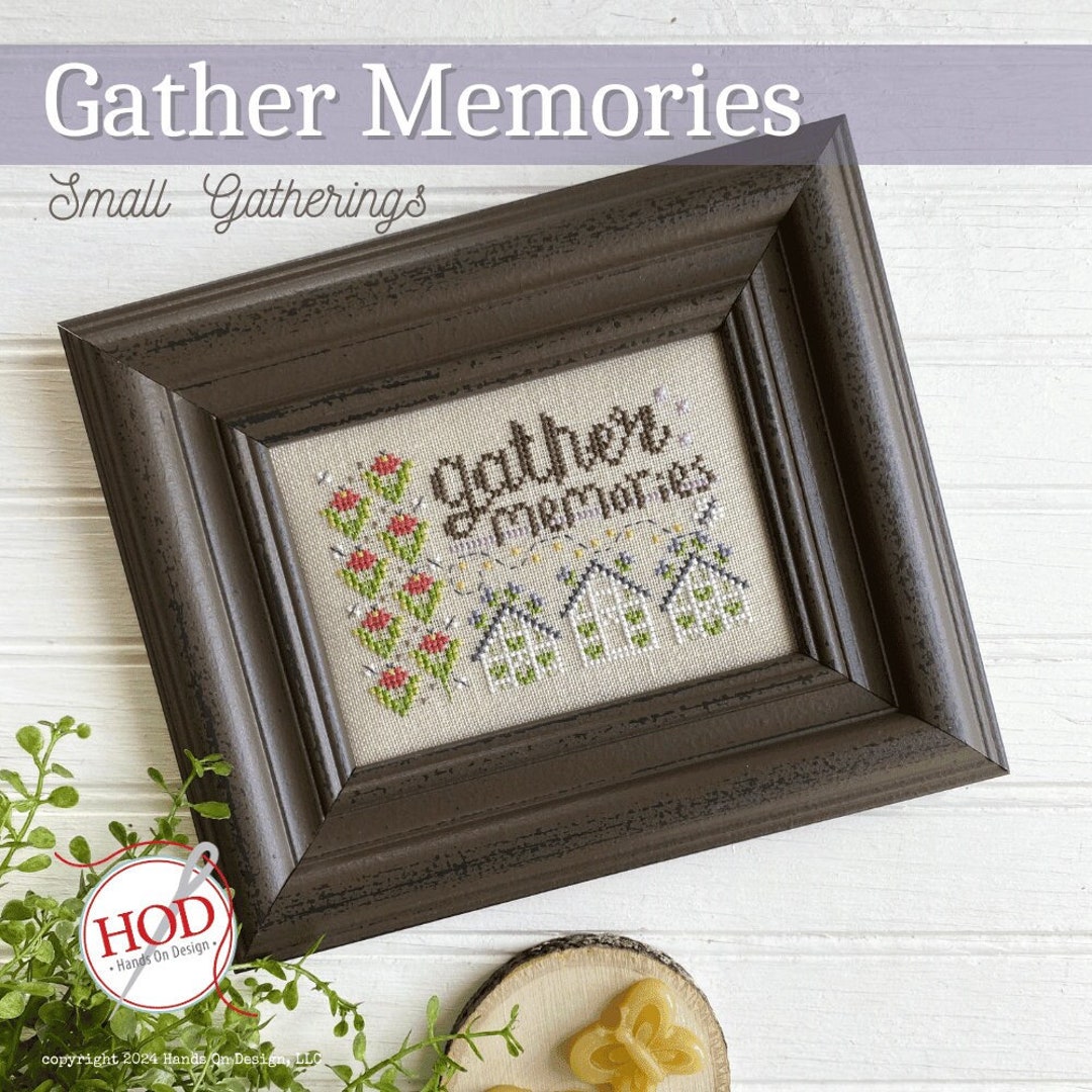 Hand on Design GATHER MEMORIES Cross Stitch Pattern - Summer Cross ...