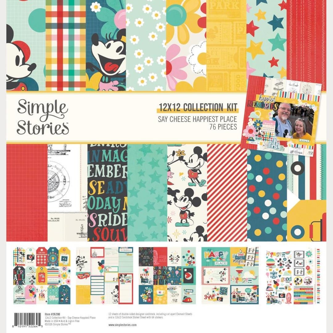 New! Simple Stories HAPPIEST PLACE Say CHEESE 12"x 12" Scrapbook Kit ...