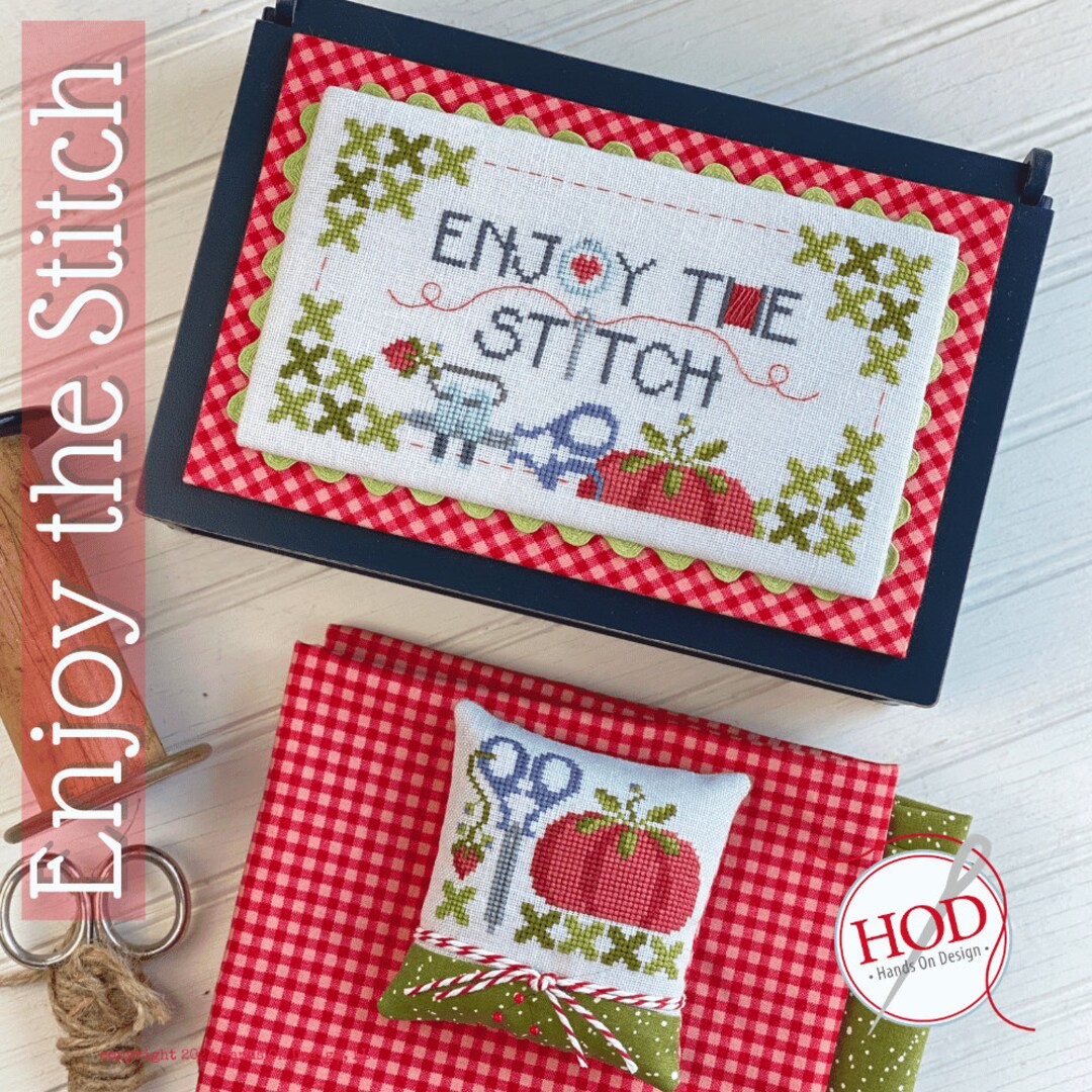 Hands on Design ENJOY THE STITCH Cross Stitch Pattern - New Cross Stitch ~ Hands on Design Cross ...