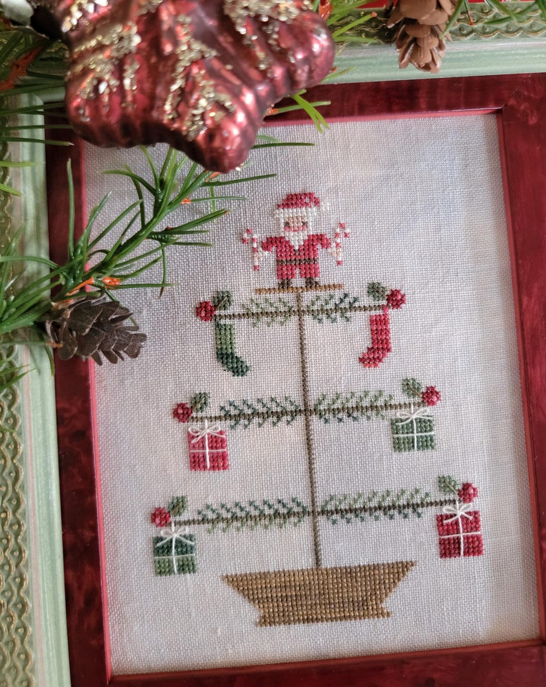 Thread Milk Designs ~ St Nick Feather Tree Cross Stitch Pattern ...