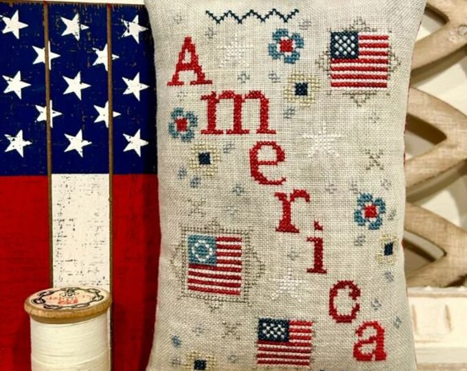 Emily Call Stitching America Stitch Pattern - Patriotic Cross Stitch ~ New Cross Stitch ~ Emily ...