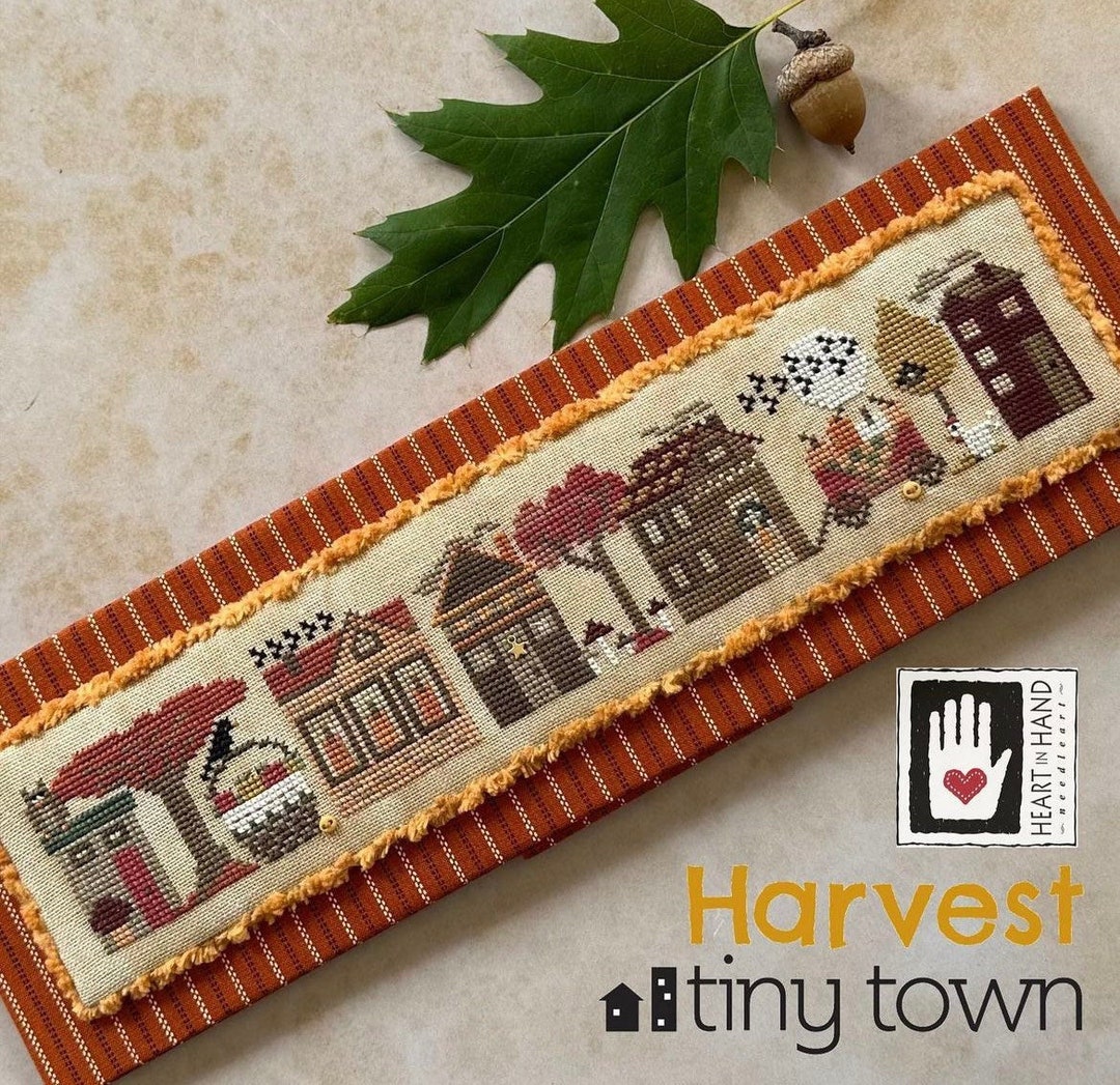 Heart in Hand HARVEST TINY TOWN Cross Stitch Pattern - Autumn Cross ...