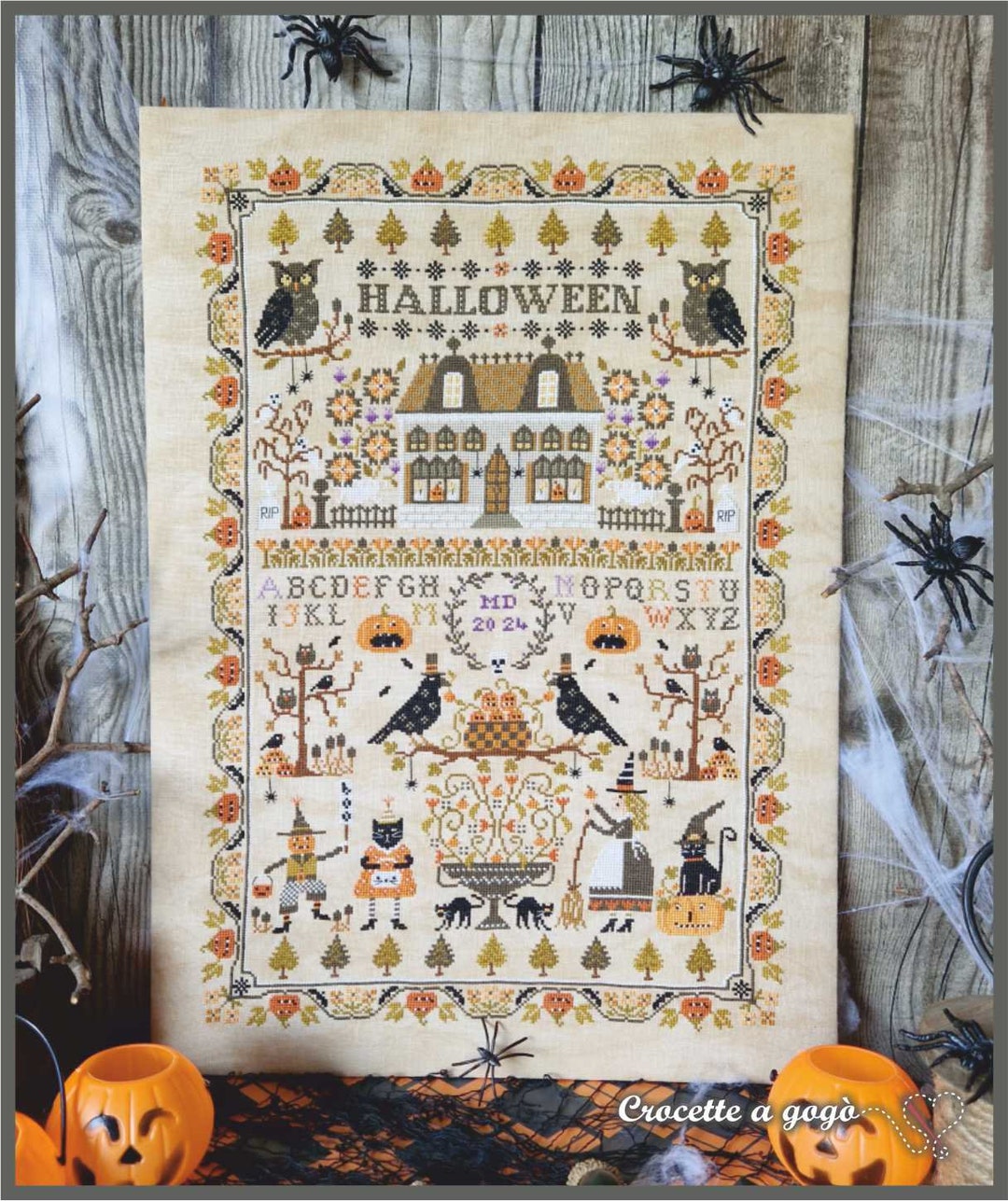 Crocette a Gogò HALLOWEEN SAMPLER Cross Stitch Pattern Halloween Cross ...
