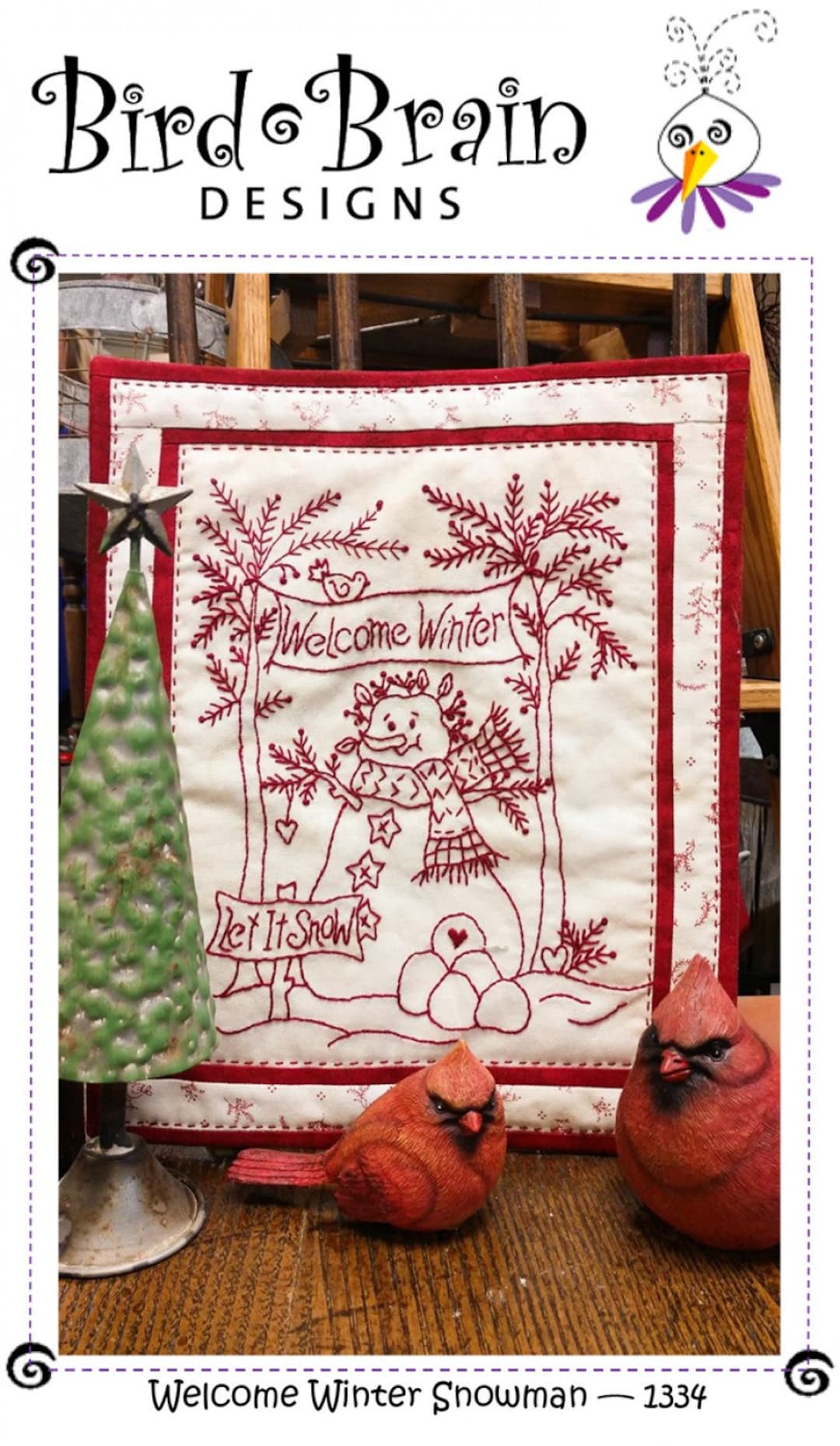 Bird Brain Designs Welcome Winter Embroidery Pattern ~ Bird Brain ...