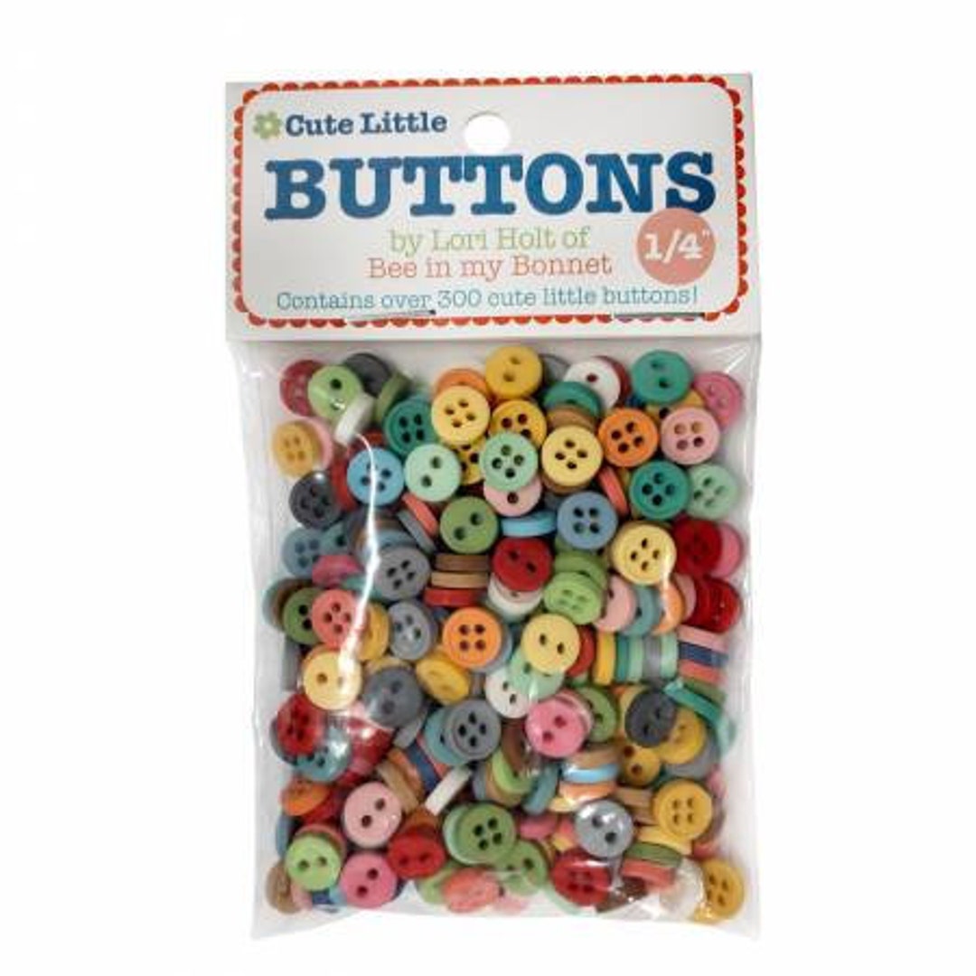 Lori Holt CUTE LITTLE BUTTONS - 1/4" - 300 Count Button Pack - Lori ...