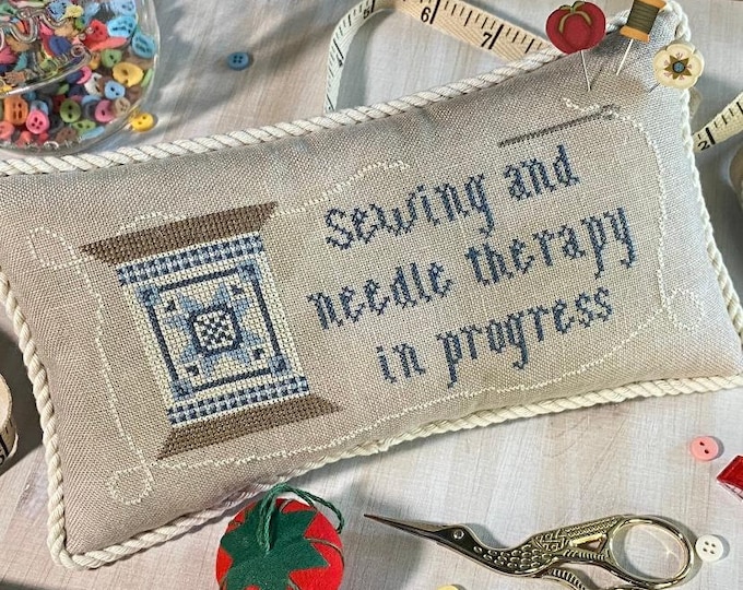 Crafty Bluebonnet Designs Sewing Therapy Cross Stitch Pattern Anabella ...