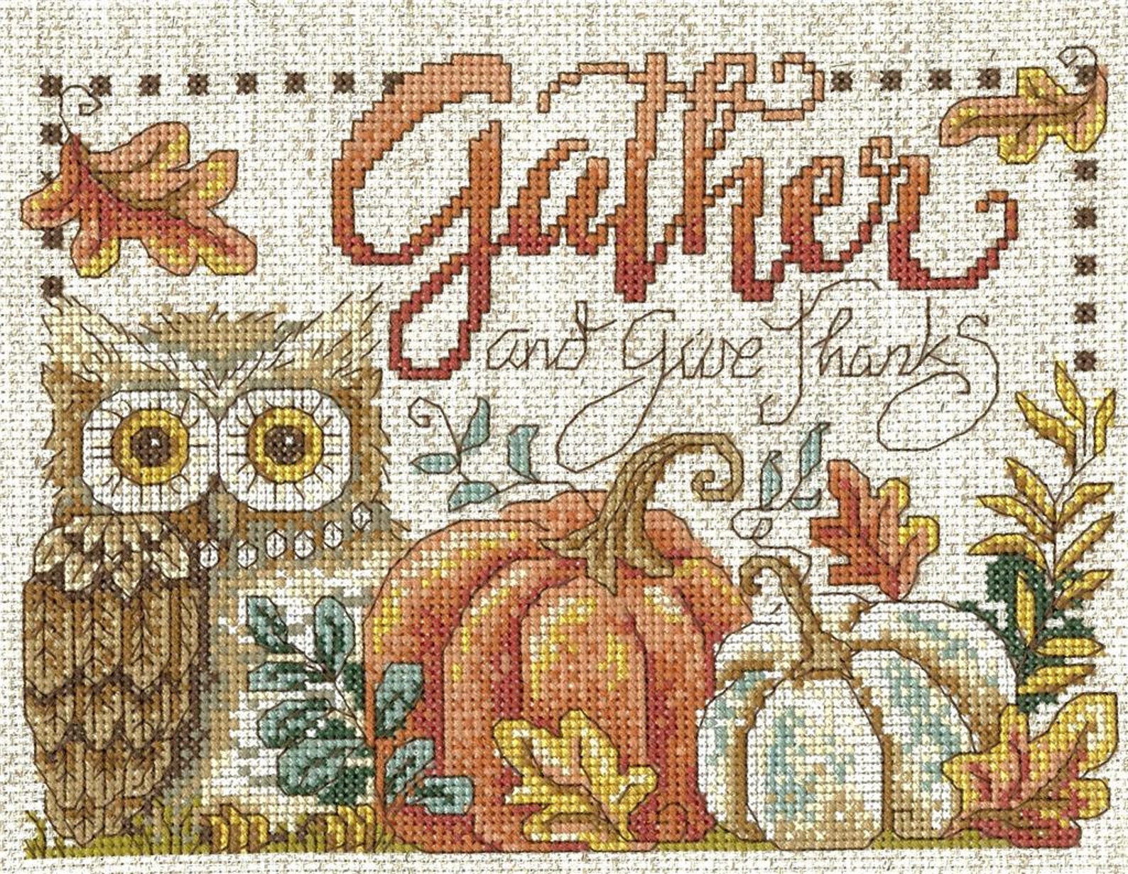 Imaginating GATHER & GIVE THANKS Cross Stitch Pattern - Thanksgiving ...