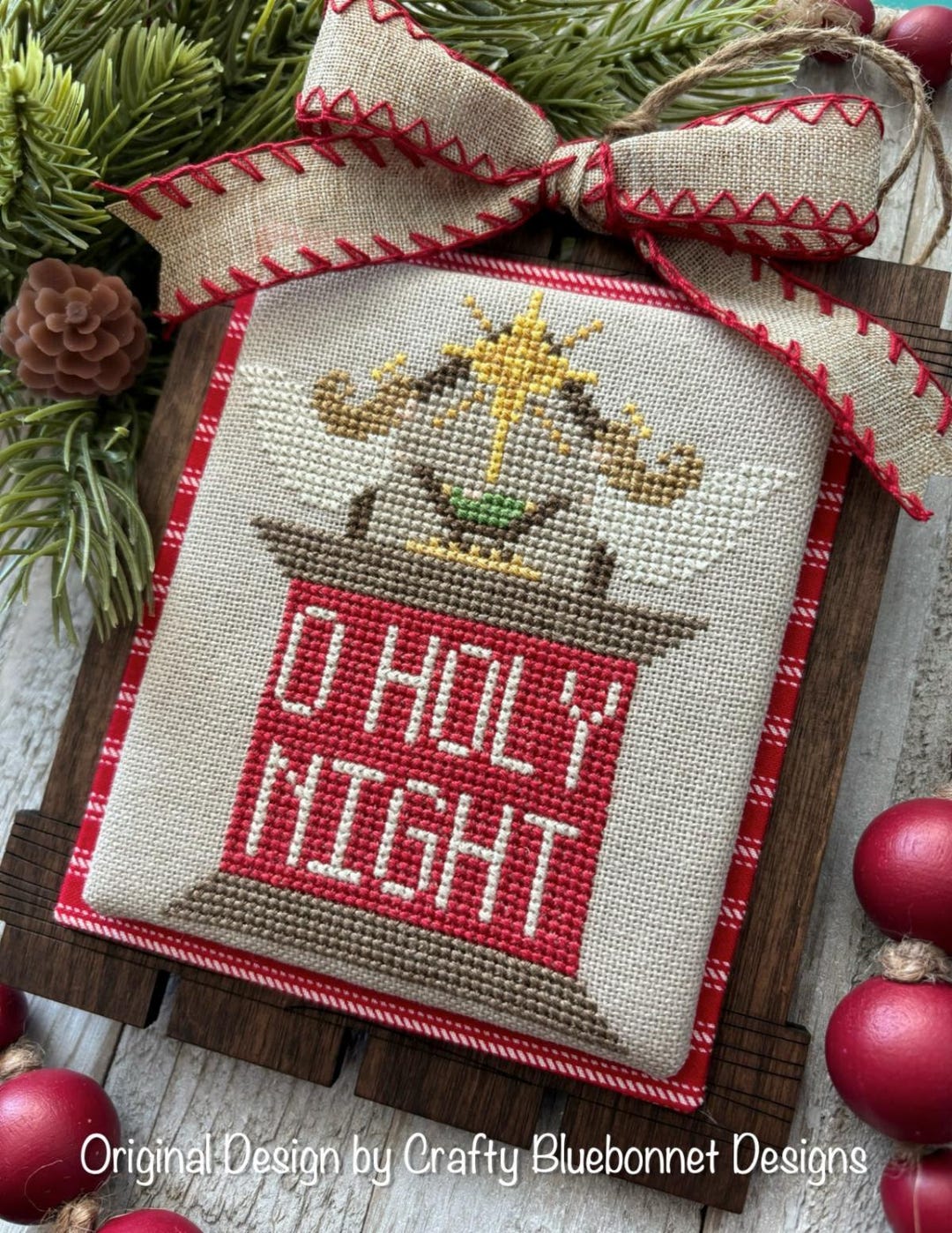 Crafty Bluebonnet Designs OH HOLY NIGHT Spool Cross Stitch Pattern ...