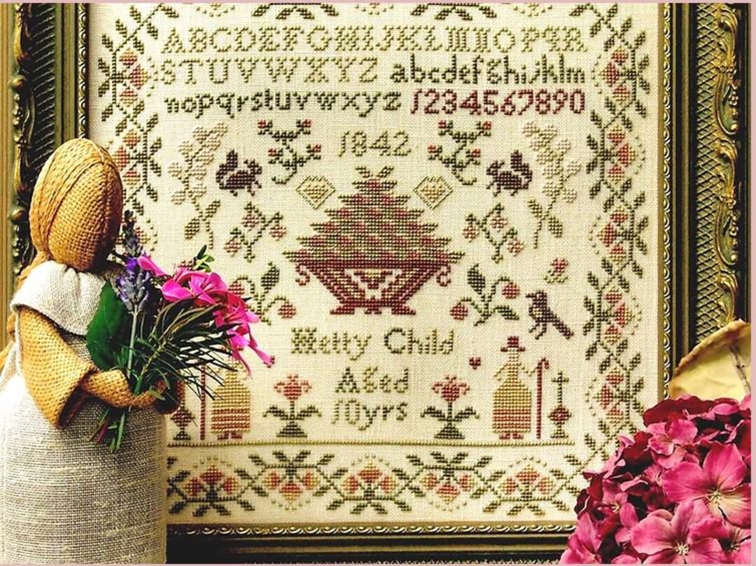 NEW! Brenda Keyes the Sampler Company ~ Hetty Child Sampler Cross ...