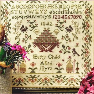 NEW! Brenda Keyes the Sampler Company ~ Hetty Child Sampler Cross ...