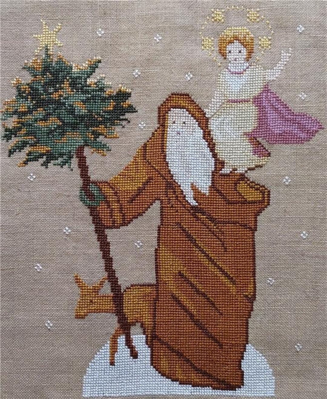 Twin Peak Primitives Saint Nicholas of Myra Cross Stitch - Etsy