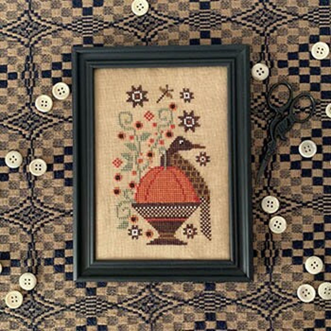 Stitches by Ethel Vintage Bird Cross Stitch Pattern ~ Halloween Cross ...