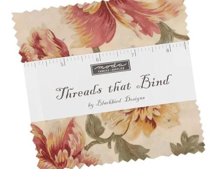 Blackbird Designs THREADS THAT BIND Charm Pack ~ 5" X 5" " Fabric ...
