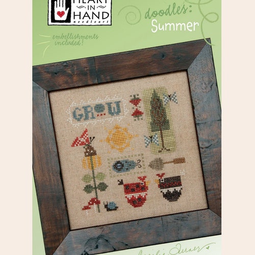 Heart in Hand DOODLES SPRING Cross Stitch Pattern - Etsy