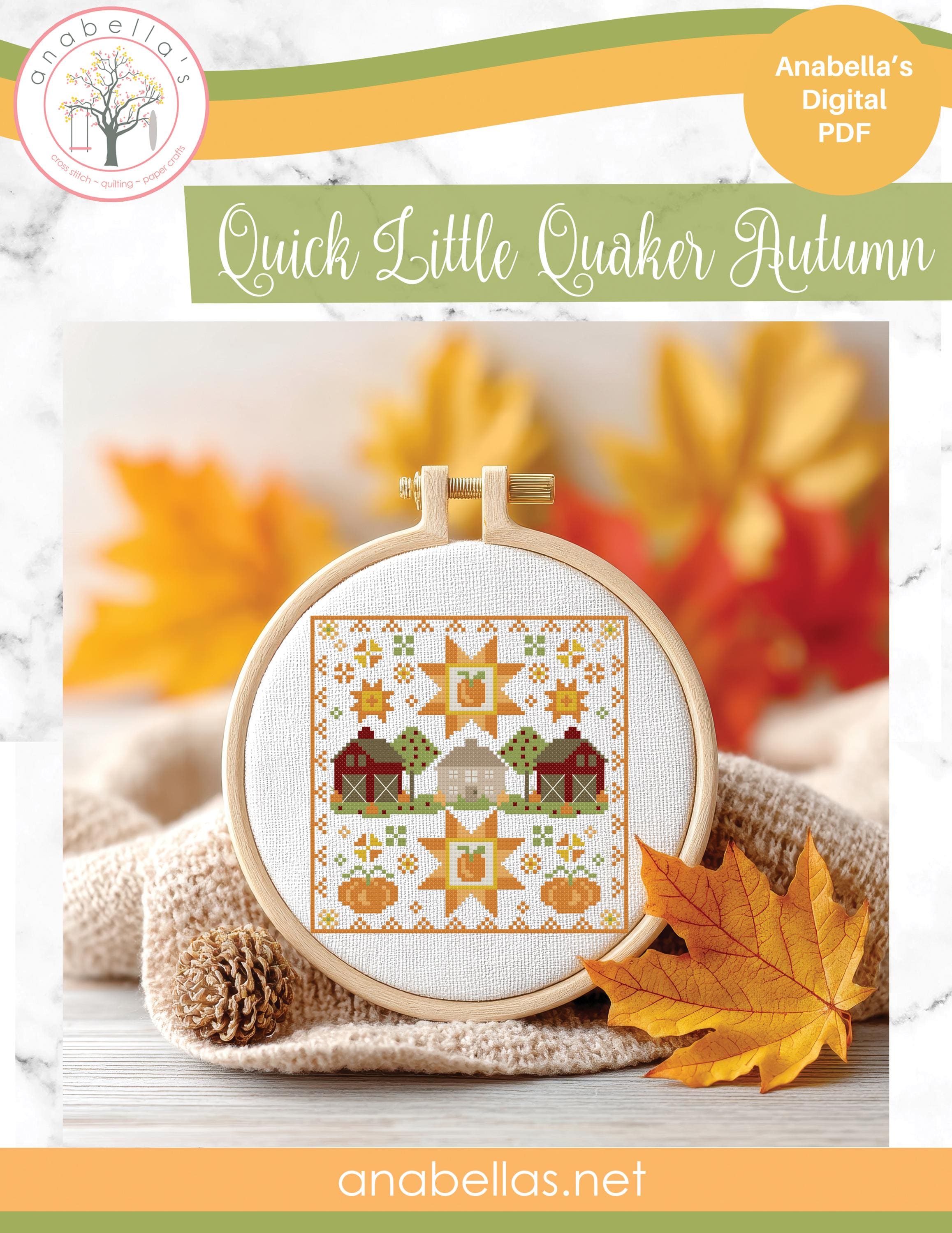 PDF Cross Stitch ~ Quick Little Quakers™ Autumn Cross Stitch Pattern ...