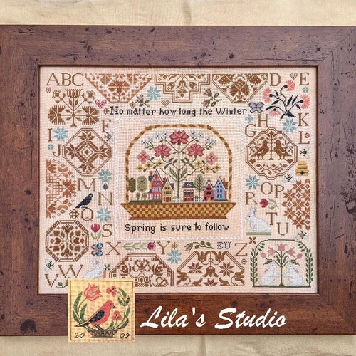 Lila's Studio Spring Quaker Cross Stitch Pattern - Etsy