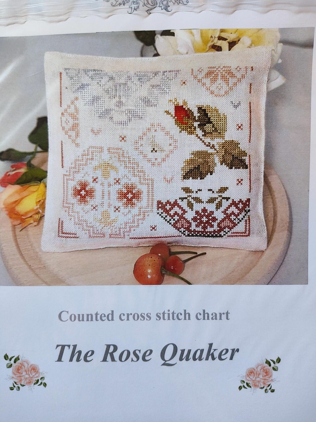 Samplers Primitives the ROSE QUAKER Cross Stitch Pattern ~samplers ...