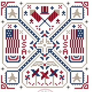 Anabella’s Needleart Quick Little Quakers™ PATRIOTIC Cross Stitch Pattern ~ Cross Stitch ...
