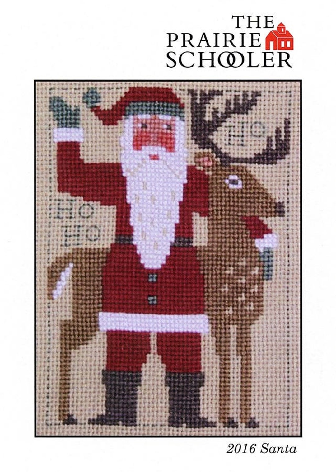 PRAIRIE SCHOOLER SANTA 2016 Cross Stitch Pattern - Etsy