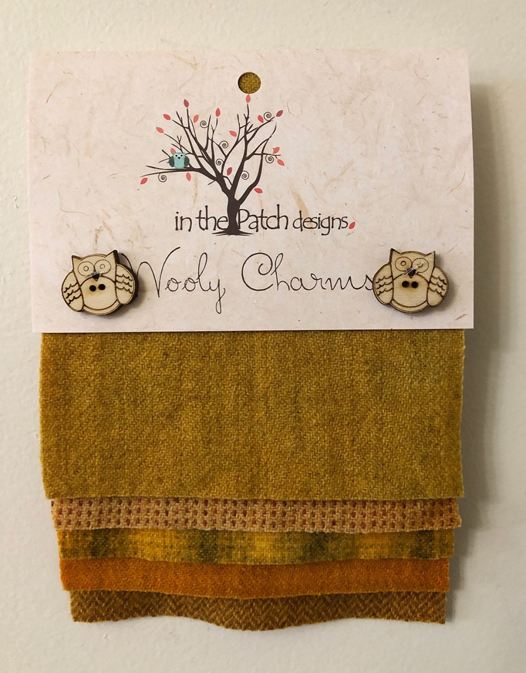 In the Patch Designs ~ Wooly Charms Chedder 5ct ~ 5" X 5" ~ Wool Charm ...