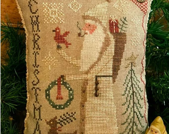 Homespun Elegance Cinnamon Stick Santa Cross Stitch Pattern ~ Christmas ...