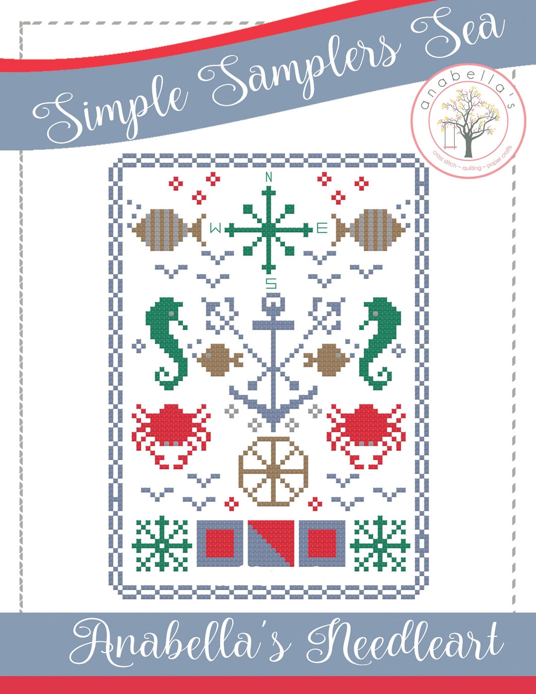 PDF Anabella’s Needleart SIMPLE SAMPLERS™ Sea Cross Stitch Pattern ...