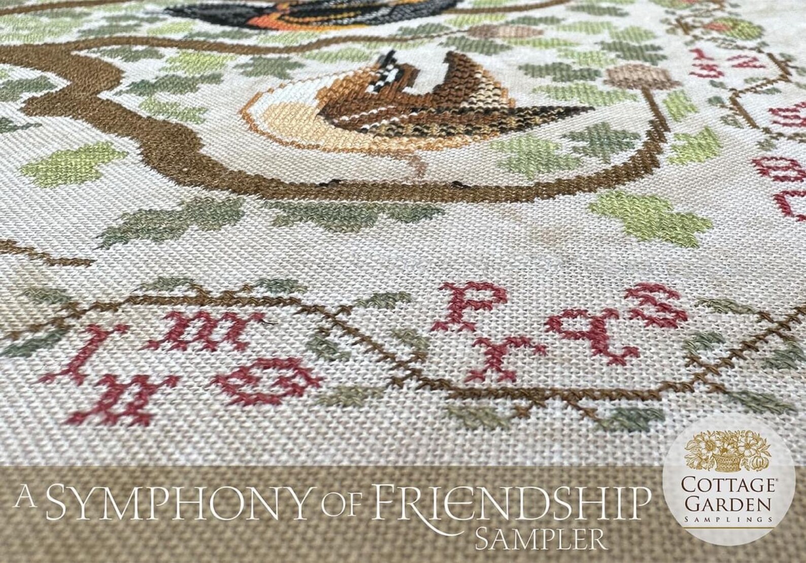 Cottage Garden Samplings A Symphony of Friendship Sampler ~ Cross ...