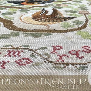 Cottage Garden Samplings A Symphony of Friendship Sampler ~ Cross ...