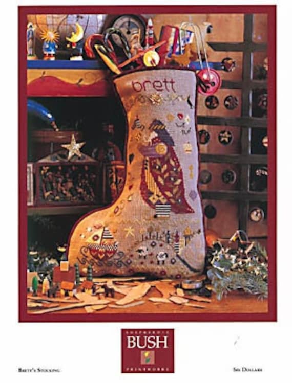 Shepherd's Bush Cross Stitch Pattern BRETT'S STOCKING | Etsy