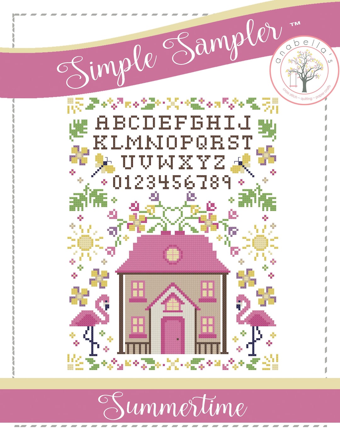 Anabella's Needleart ~ Simple Samplers Summertime Cross Stitch Pattern ...