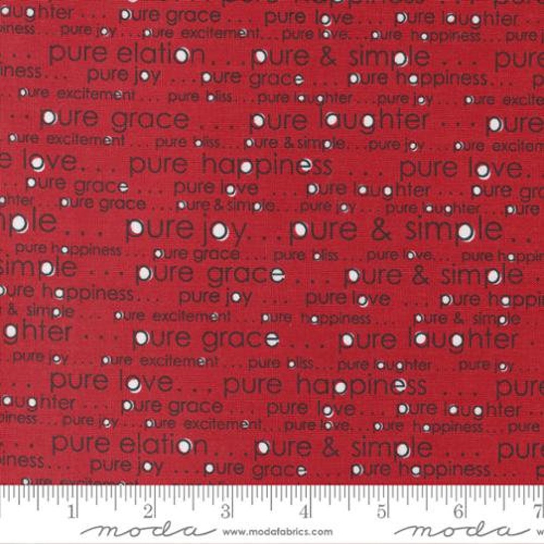 Moda Sweetwater Vintage Pure & Simple Red Fabric ~ Fabric by the Yard ...